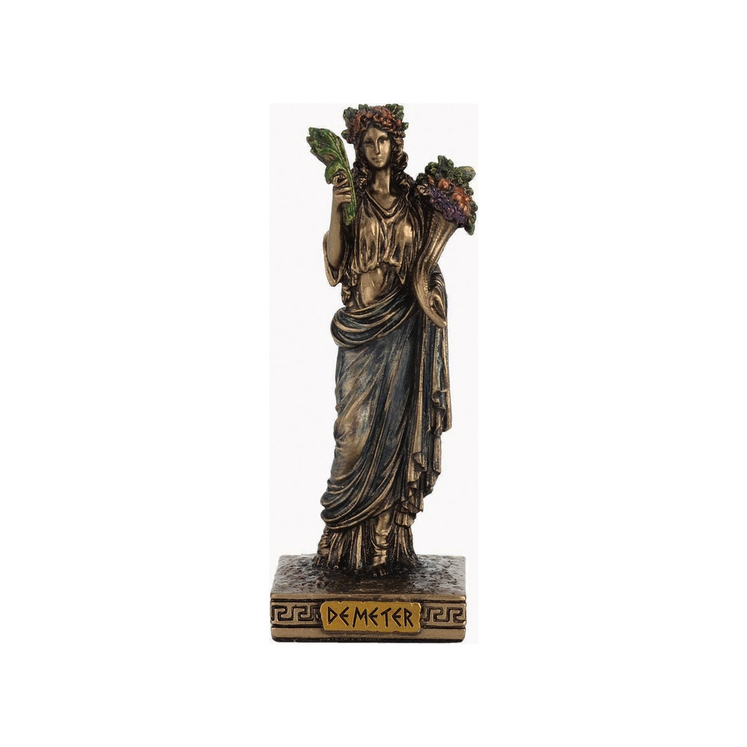 Demeter Goddess Mini Statue Bronze Sculpture 9cm 3.54 - Etsy