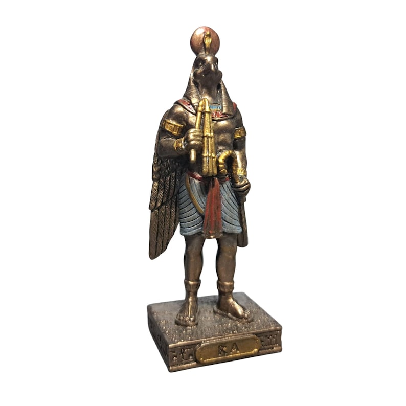 Ra Statue Egyptian God Mini Resin Bronzed Sculpture - Etsy