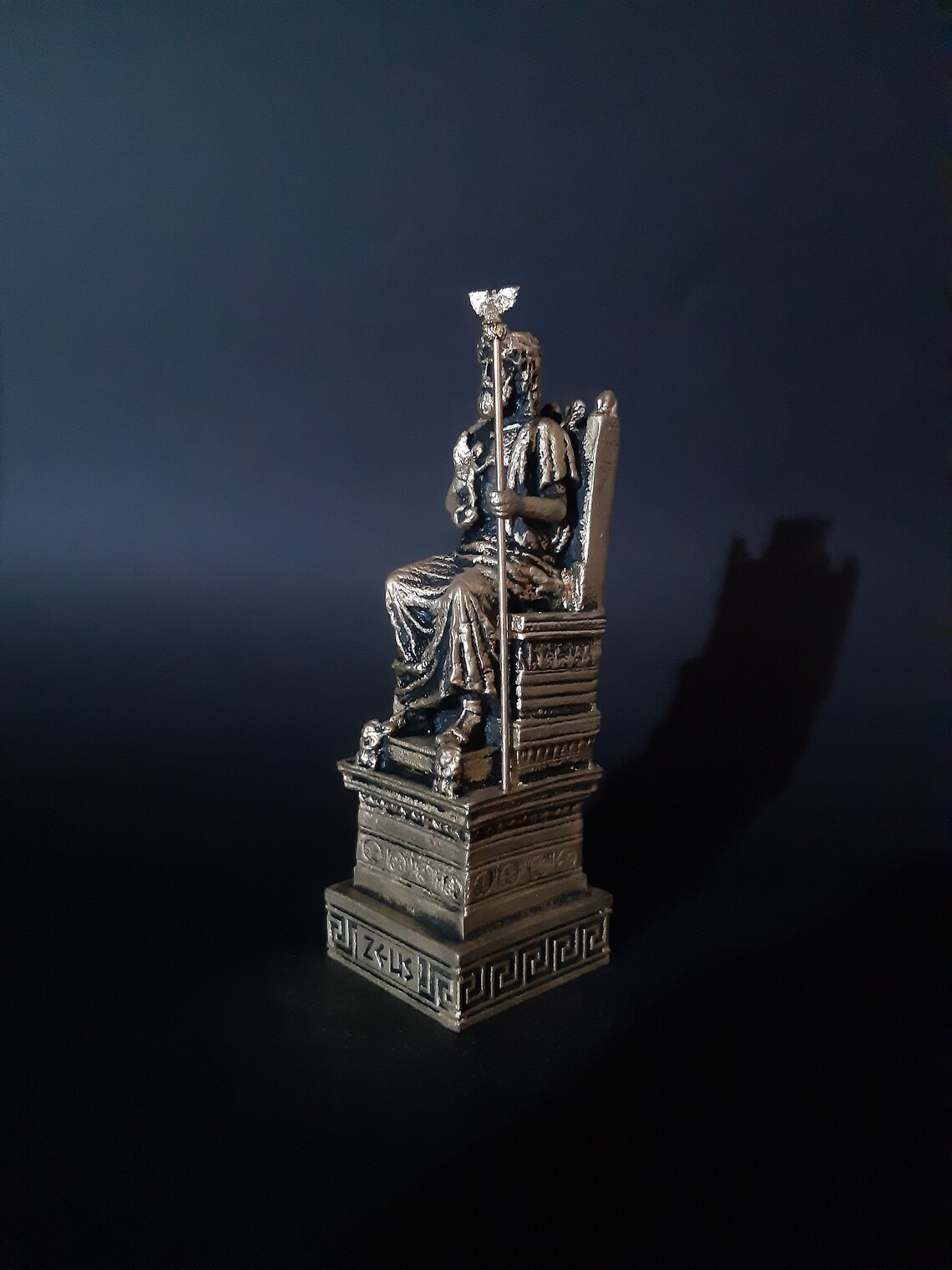 Zeus on Throne Greek Roman God Statue Handmade Alabaster - Etsy