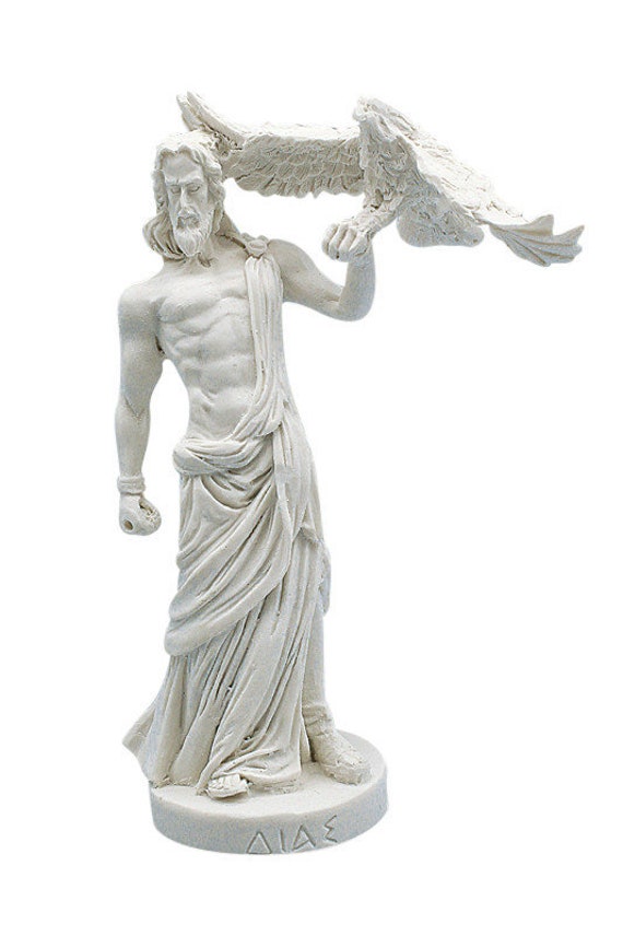 Sculpture Zeus Bust Head Sculpture Greek Roman Mythology God Alabaster ...