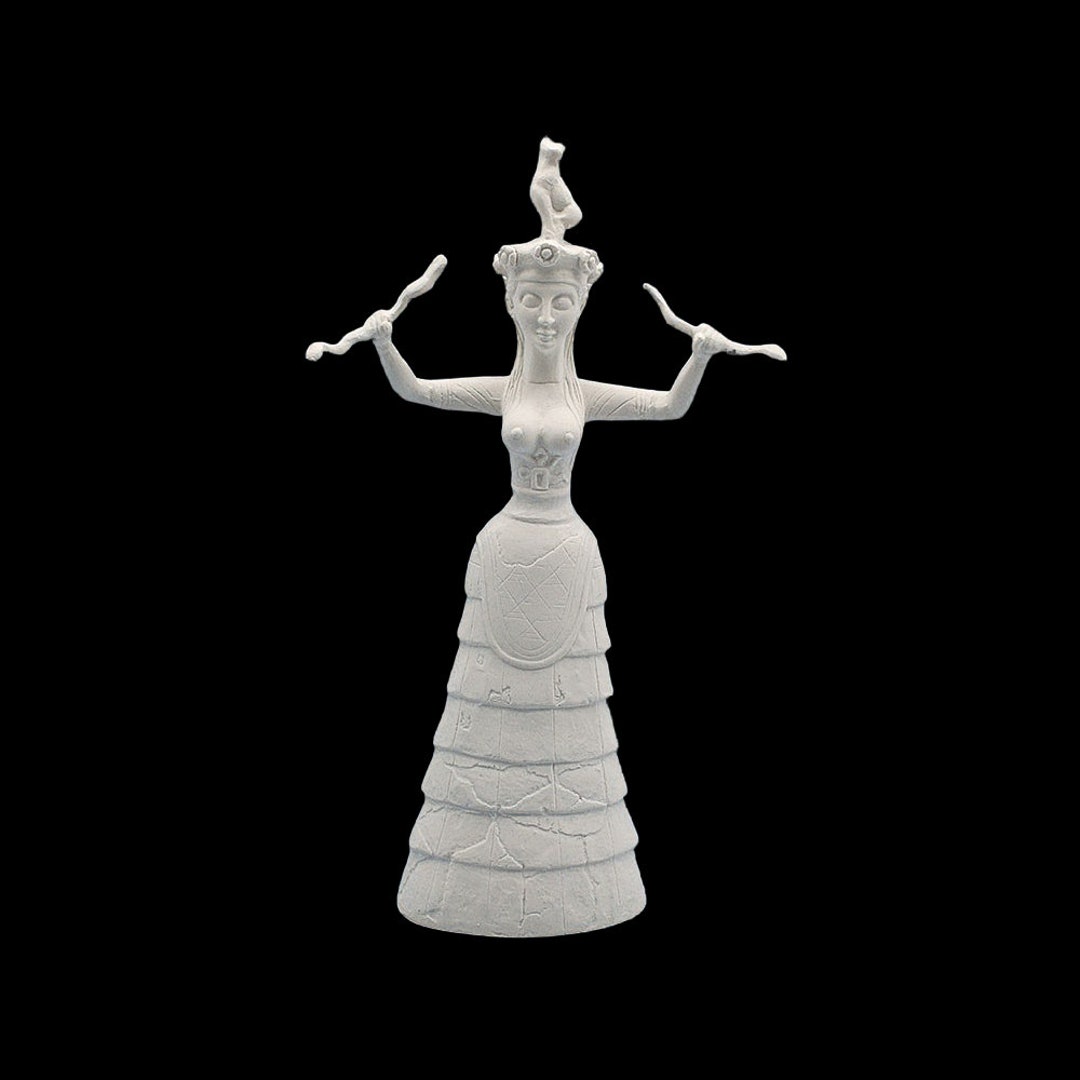MINOAN SNAKE GODDESS Statue Ancient Greek Creta Mythology Marble ...