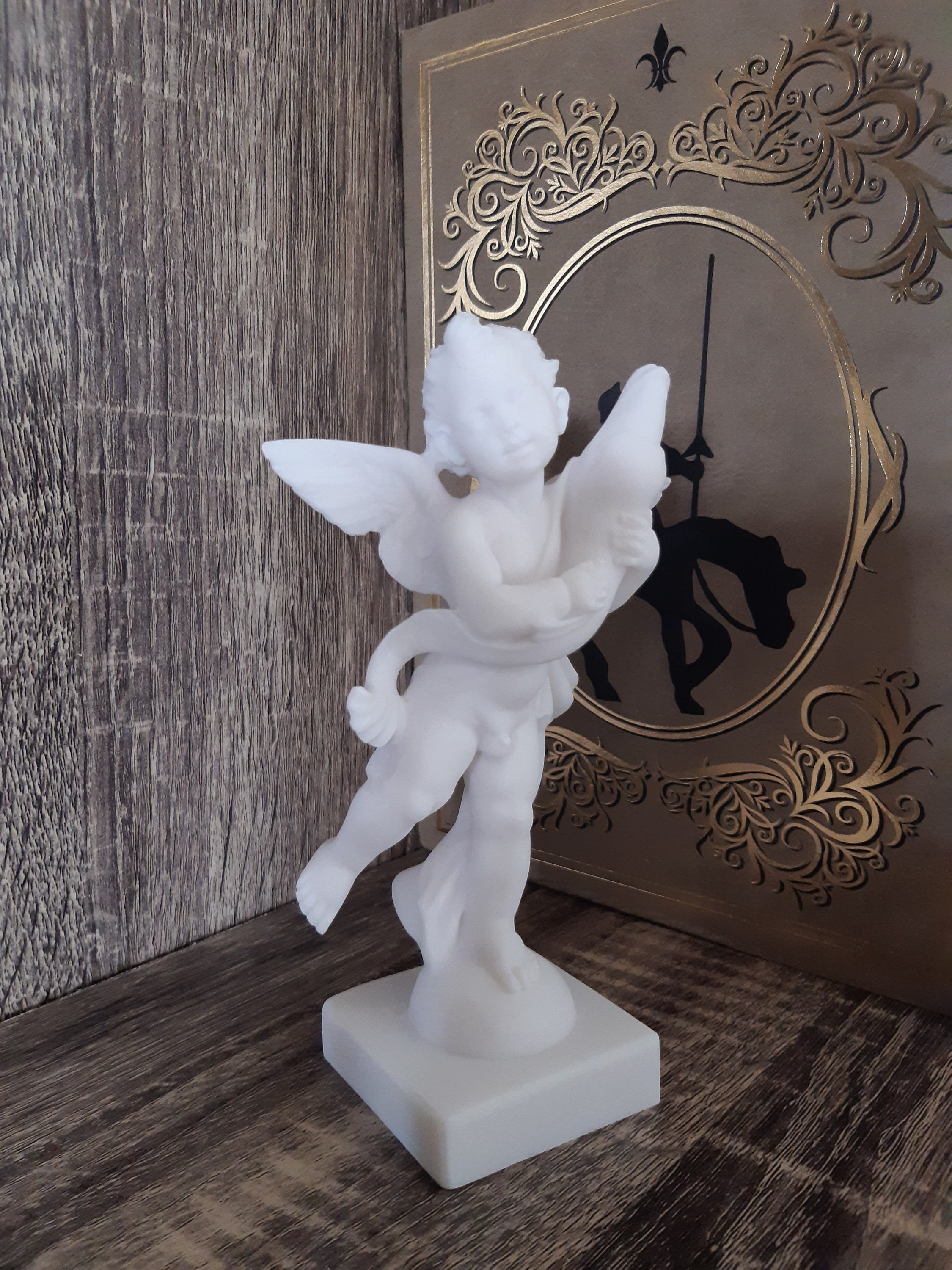 Baby Angel Statue Made of Alabaster 15cm | Etsy