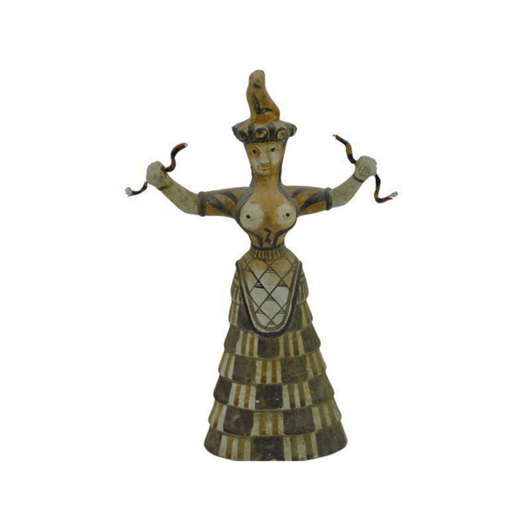 Minoan Snake Goddess Sculpture Ancient Greek Mythology Handmade ...