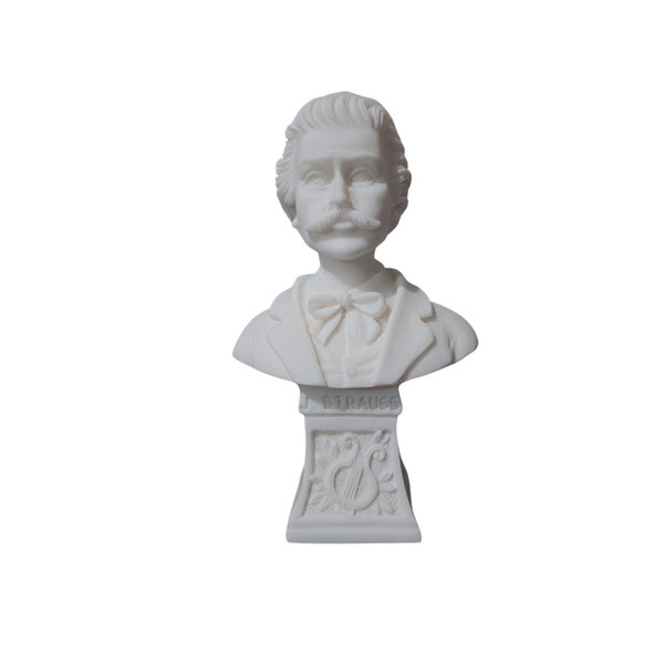 Johann Strauss Musician Bust Statue Made of Alabaster Sculpture - Etsy
