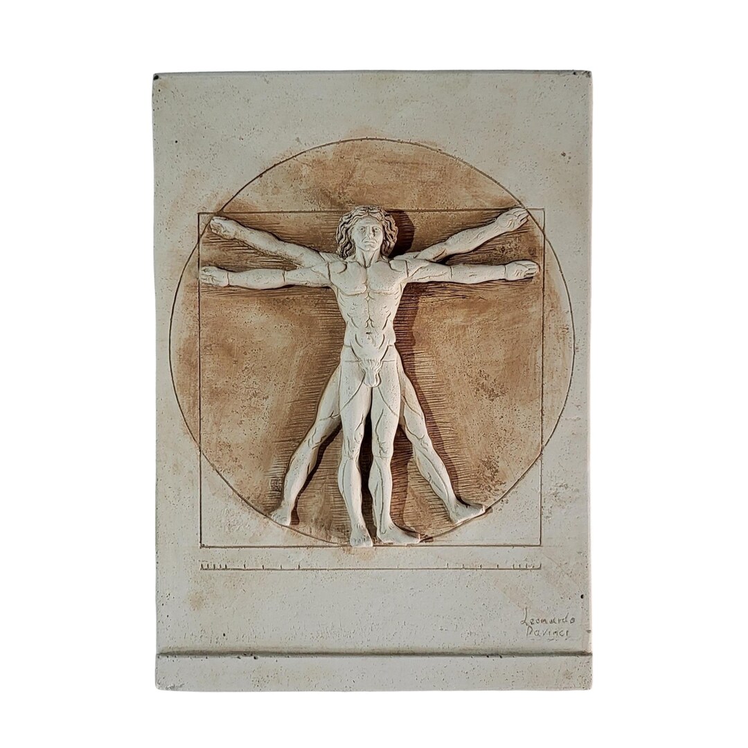 Vitruvian Man Wall Relief Leonardo Da Vinci Human Proportions Handmade ...