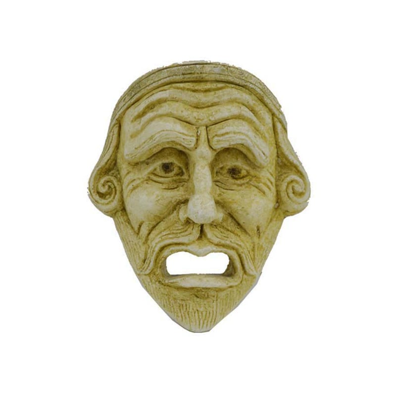 Ancient Greek Tragedy Mask Sculpture Greek Handmade - Etsy