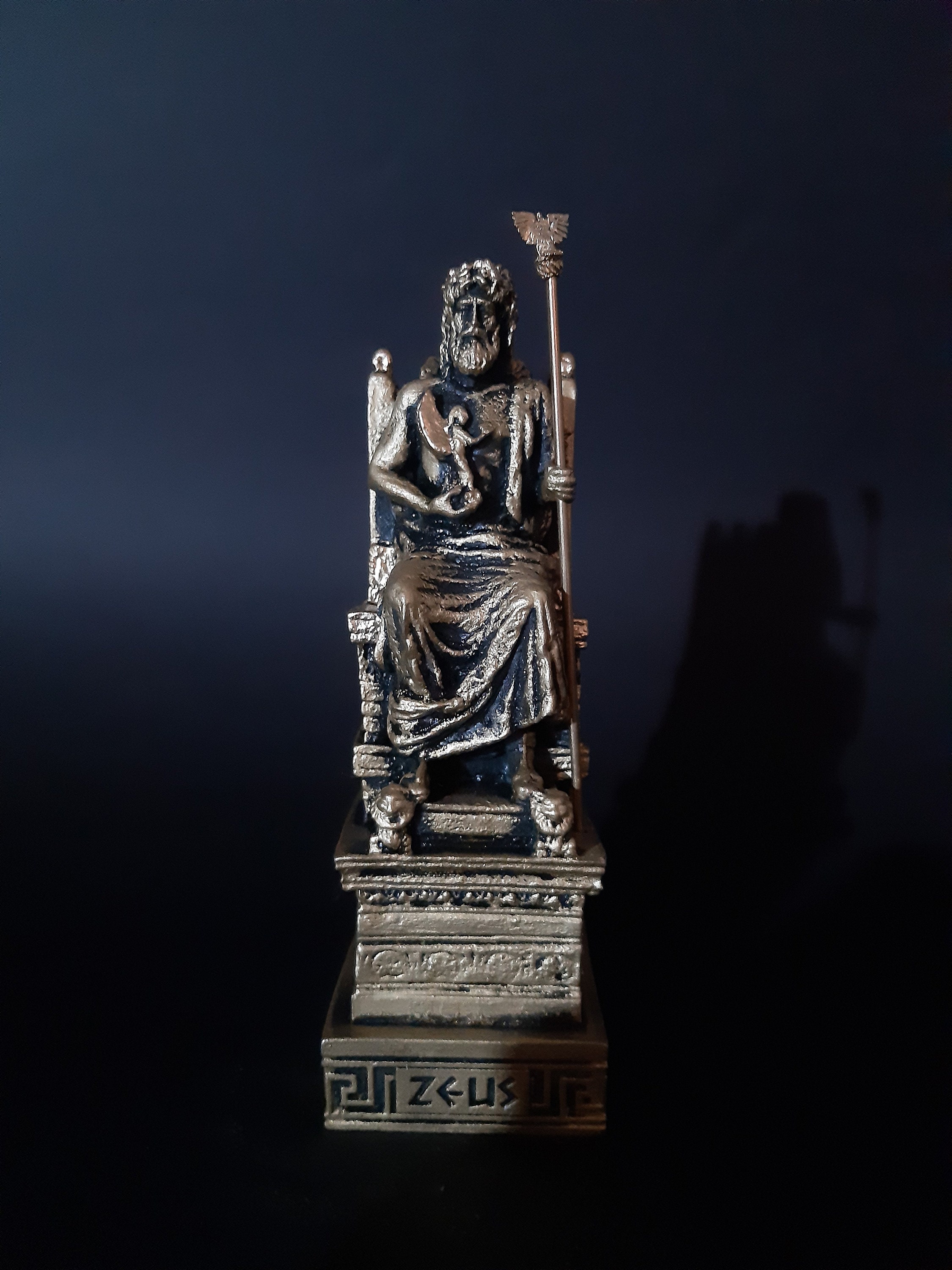 Zeus on Throne Greek Roman God Statue Handmade Alabaster - Etsy