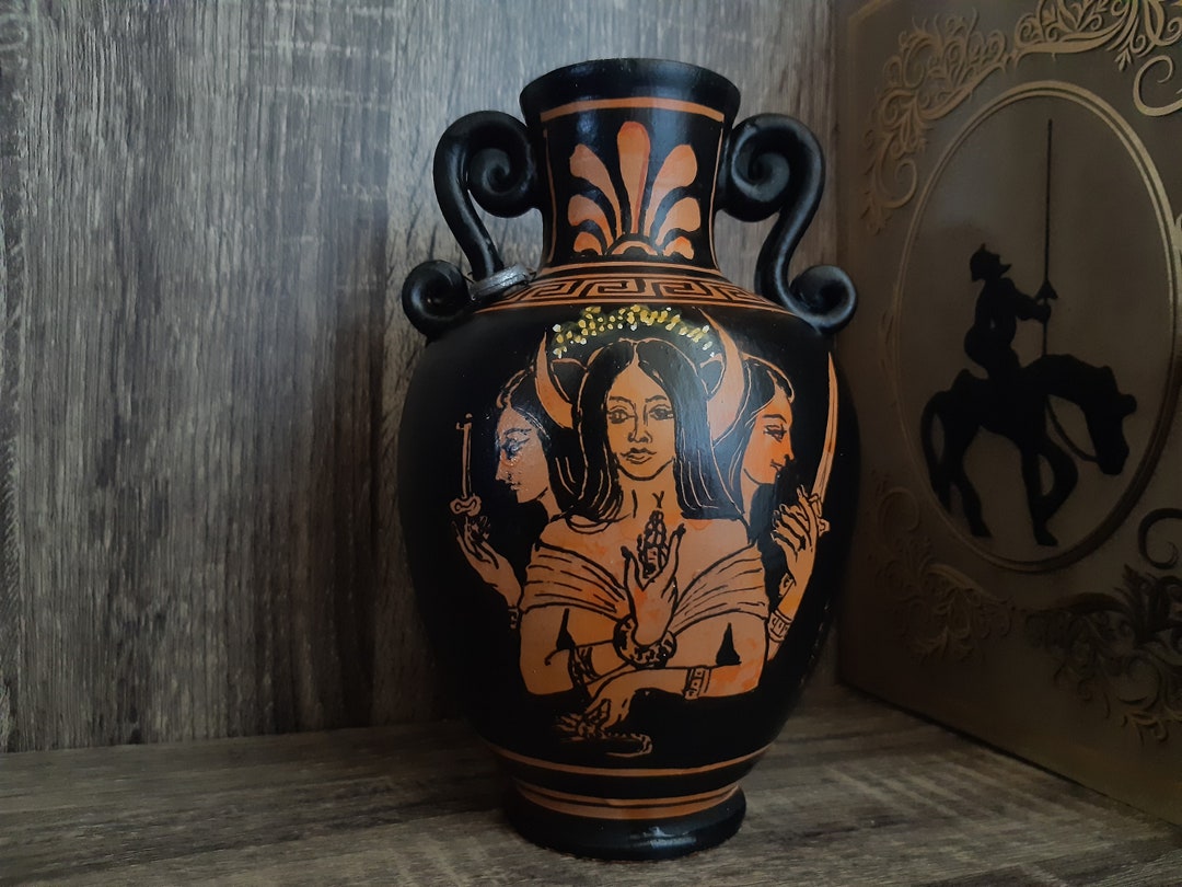 Hecate Goddess Amphora Ceramic Terracotta Vase Greek Handmade 16cm ...
