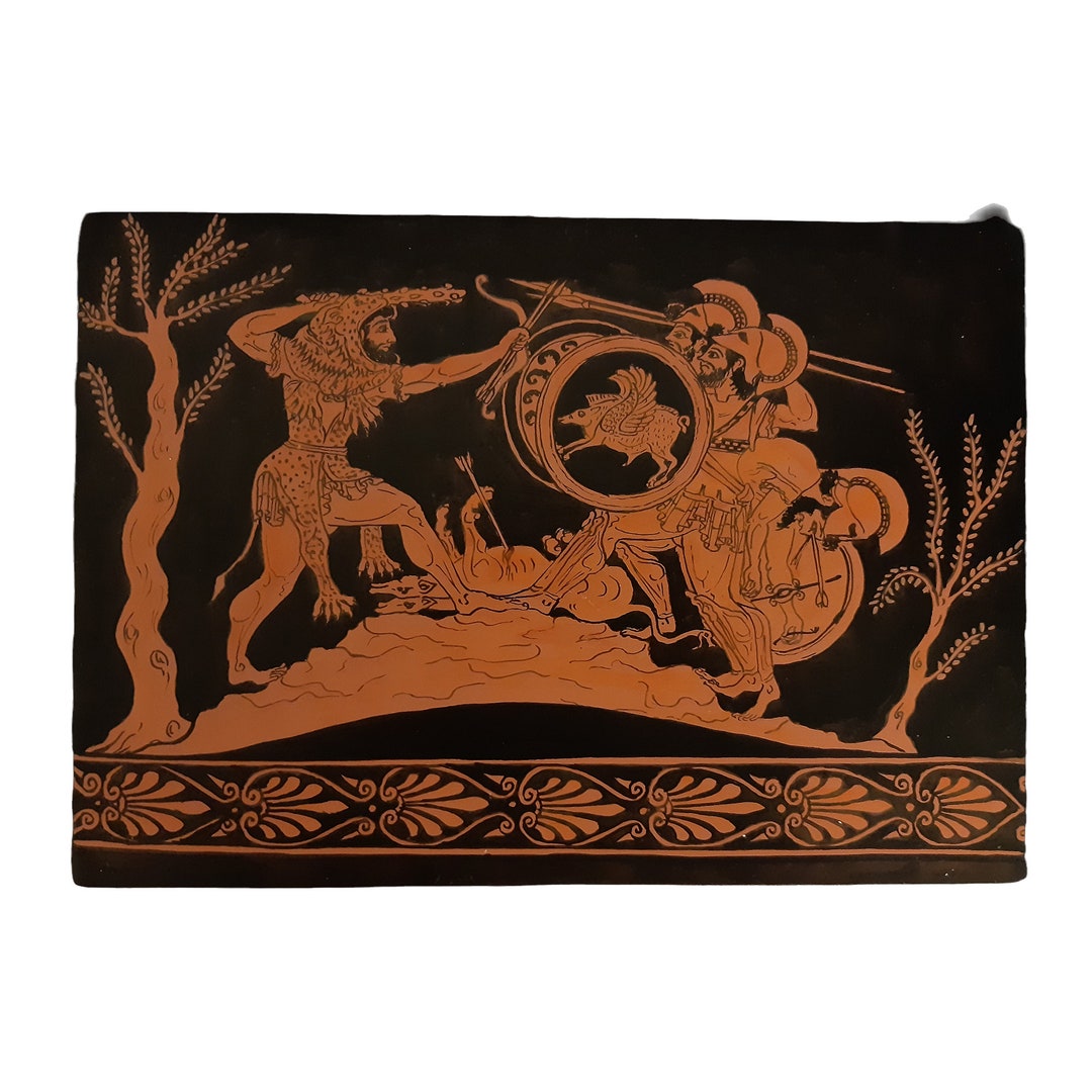 Hercules Tenth Labor Unique Painting on Wood Hand Painted 35cm - Etsy