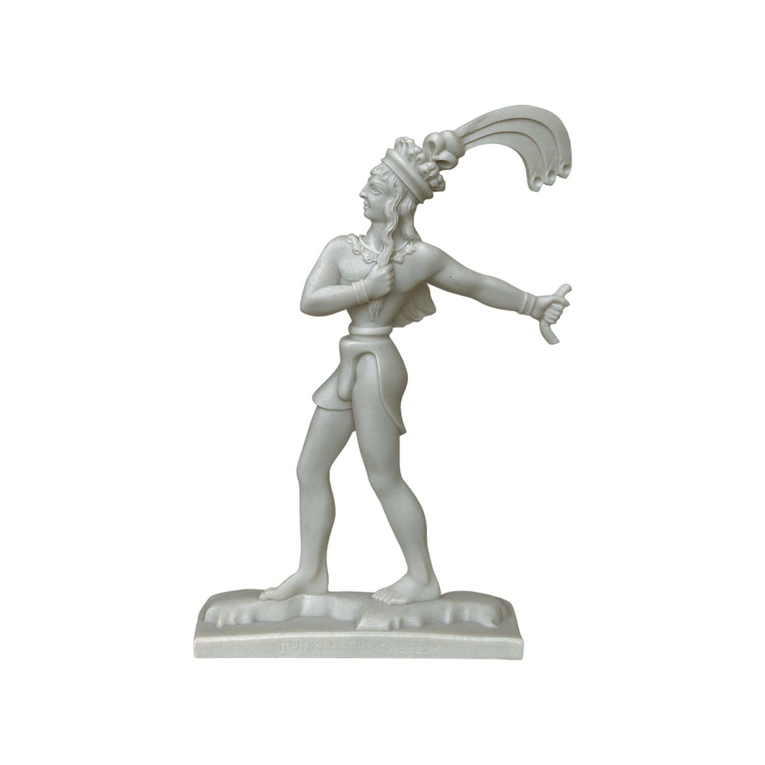 Prince of Knossos Statue Greek Handmade Alabaster Sculpture - Etsy