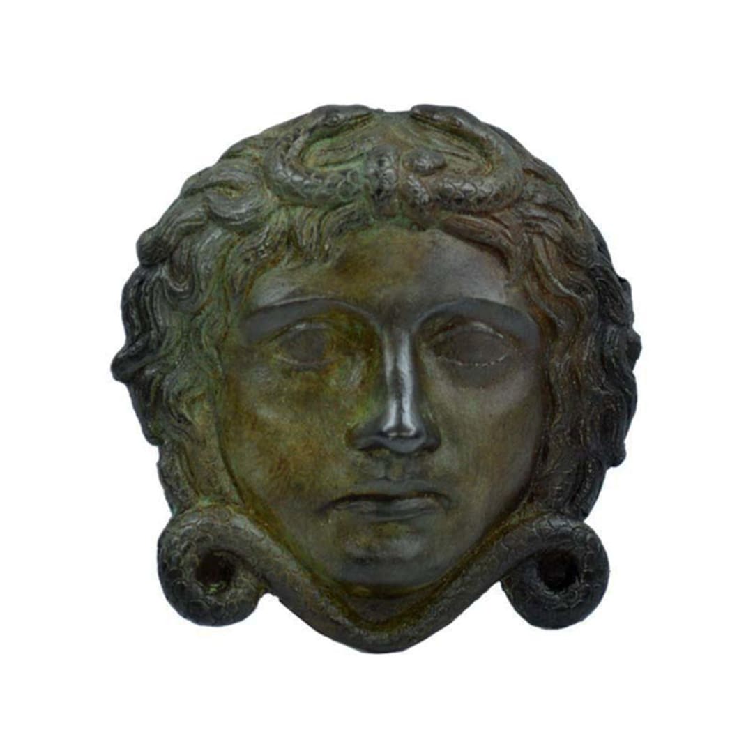 Medusa Gorgon Mask Head Sculpture Greek Handmade Alabaster Wall Satue ...