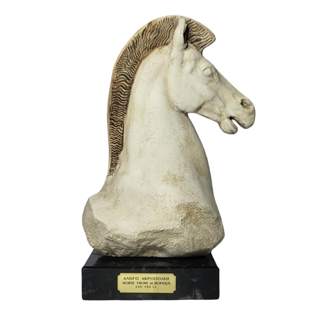 Horse From Acropolis Plaster Bust Sculpture Ancient Greek Animal Statue ...