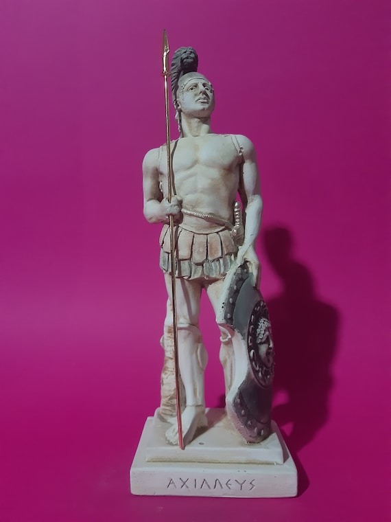 Achilles Statue Ancient Greek Trojan Hero Handmade Sculpture 30cm ...