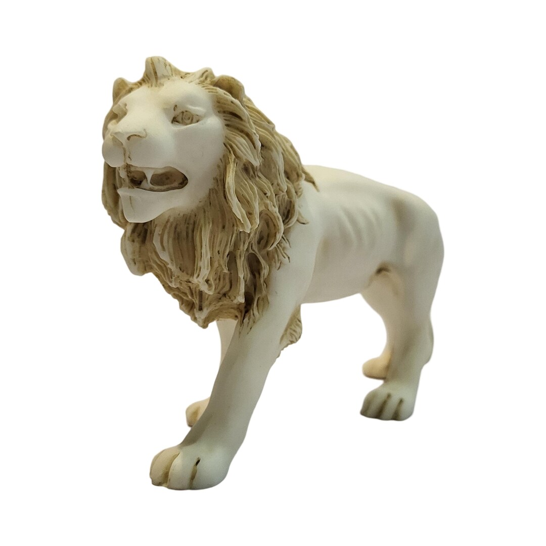 Lion Statue Made of Alabaster Museum Patina Sculpture 17cm - Etsy