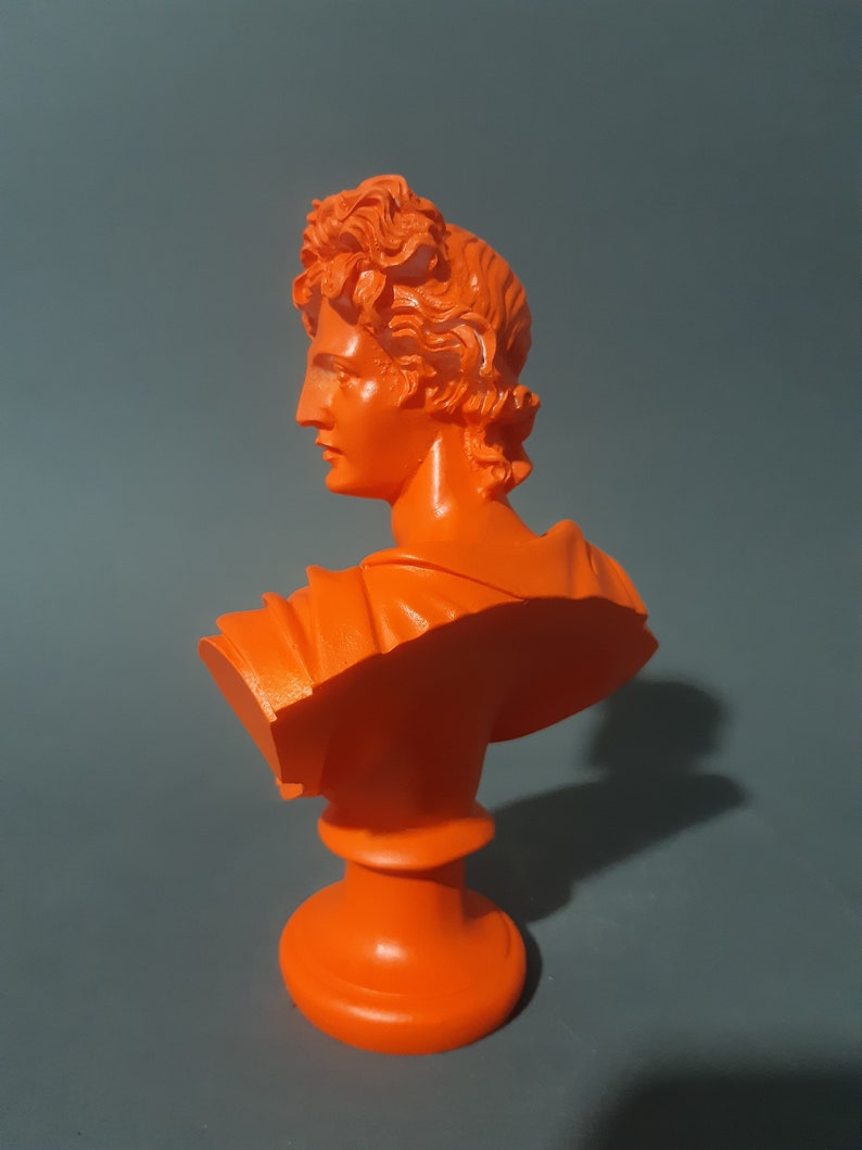 Apollo Statue Greek Head Bust Handmade Alabaster Sculpture - Etsy