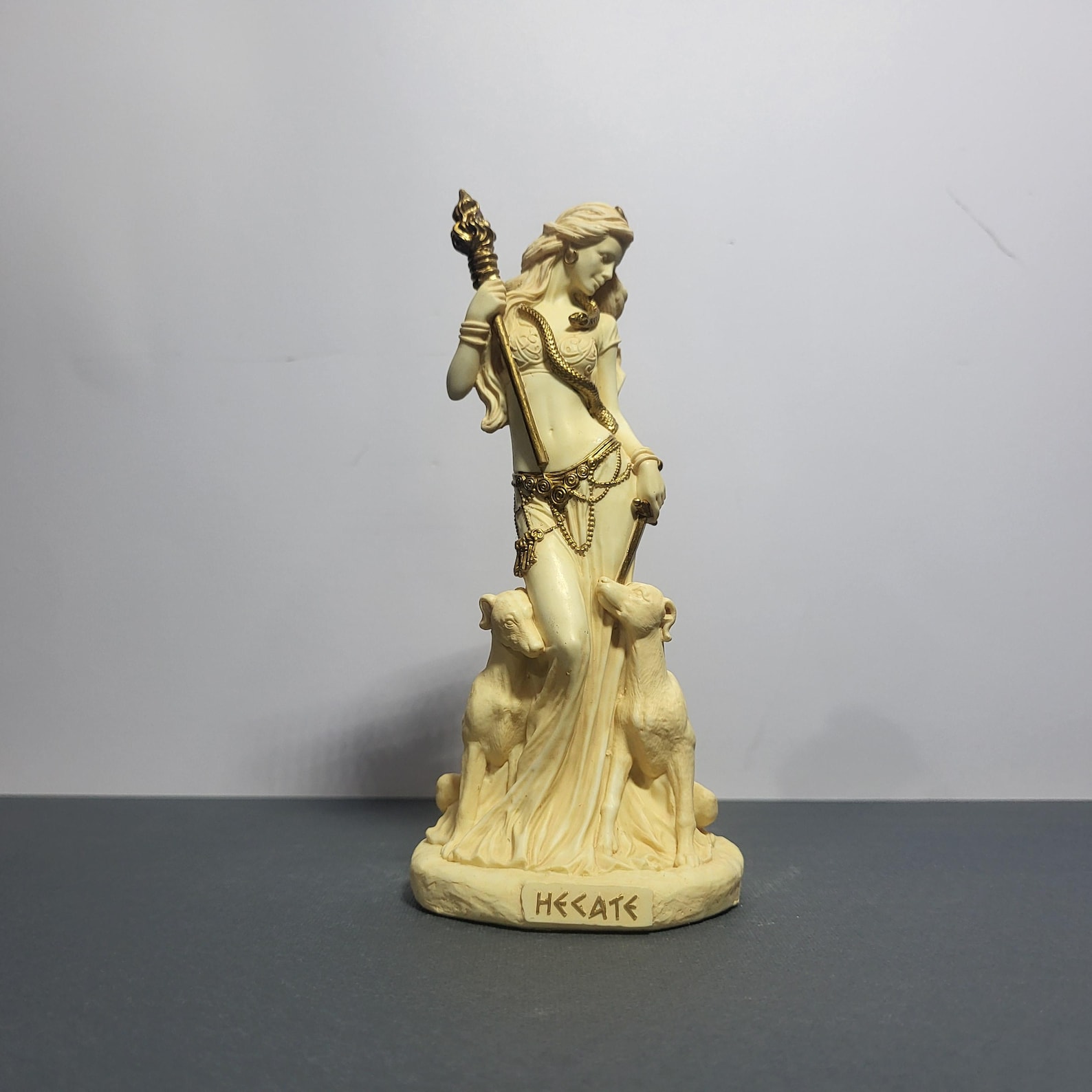 Hecate Goddess Statue Patina Color Statue 15.50cm - Etsy