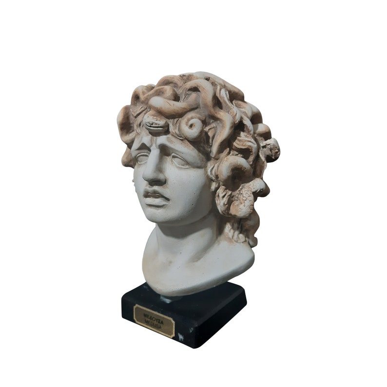 Medusa Statue Greek Mythology Monster Handmade Bust Head - Etsy
