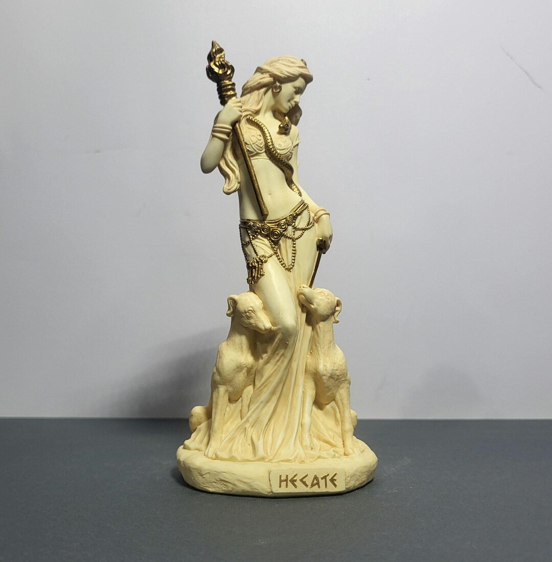 Hecate Goddess Statue Patina Color Statue 15.50cm - Etsy