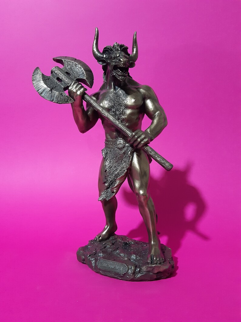 Minotaur Statue Greek Mythology Bronze Sculpture 28cm - Etsy