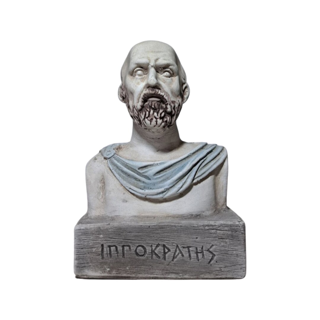 Hippocrates Bust Head Statue Greek Handmade Sculpture - Etsy