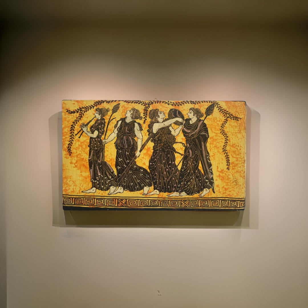 Muses Inspirational Goddesses Vintage Wooden Wall Painting Totally ...