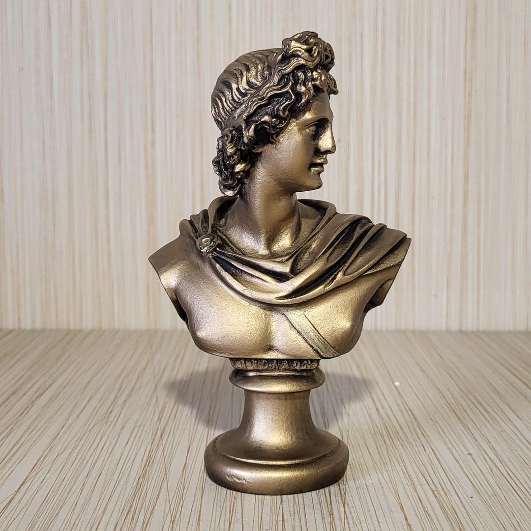 Apollo Belvedere Bust Statue Replica Sculpture 15cm Bronze Color - Etsy