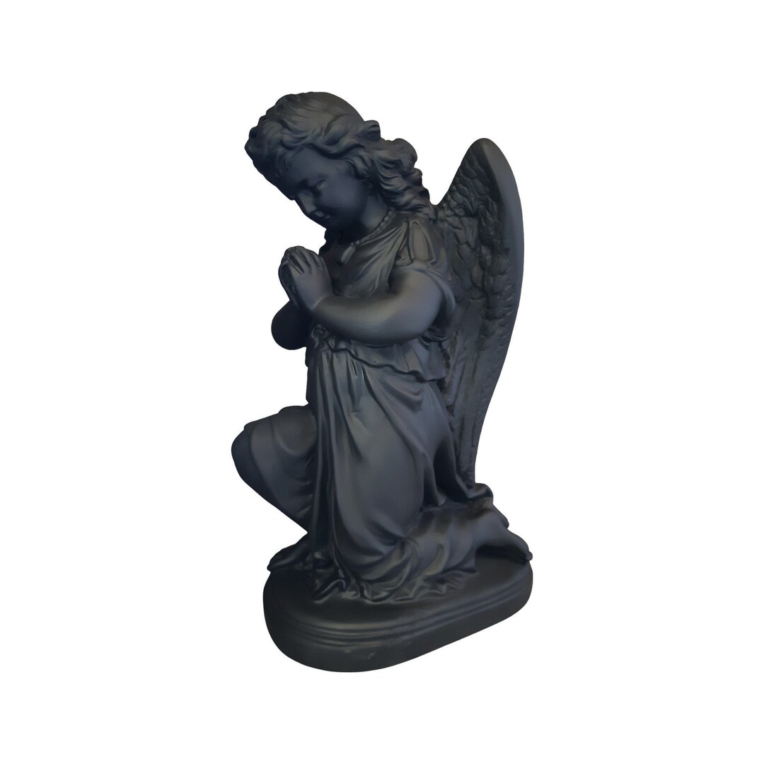 Black Angel Greek Statue Made of Alabaster - Etsy