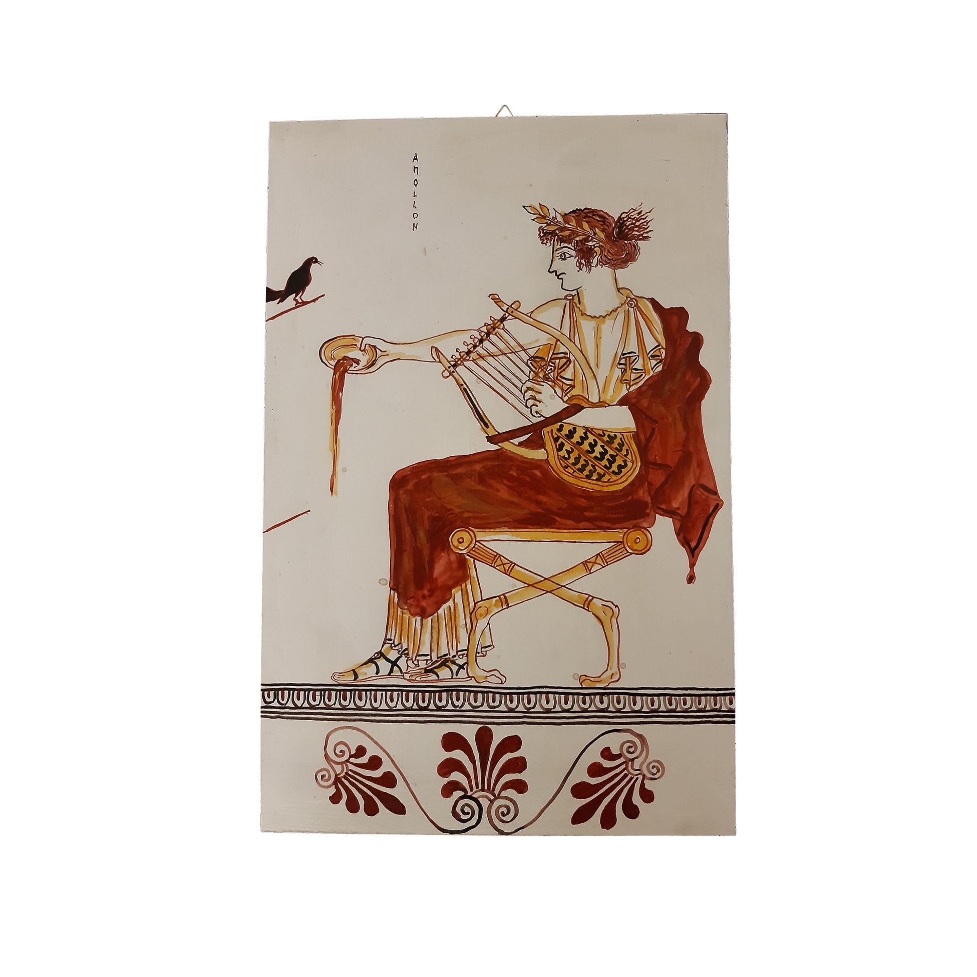 Art & Collectibles Acrylic Painting Apollo God Wall Painting Greek ...