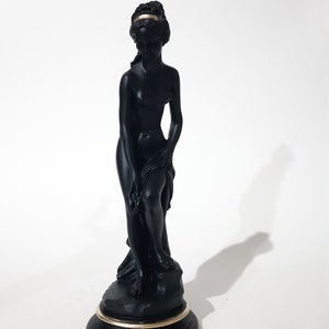 Persephone Greek Goddess Sculpture Handmade Alabaster Black Statue 25cm ...