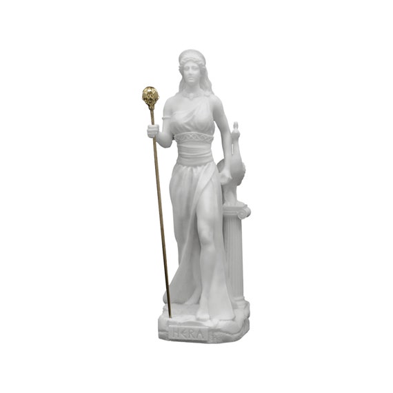 Hera Goddess Statue Greek Roman Handmade Alabaster Sculpture - Etsy