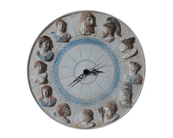 Home & Living Clocks Full Body Ancient Greek Relief Wall Clock With The ...