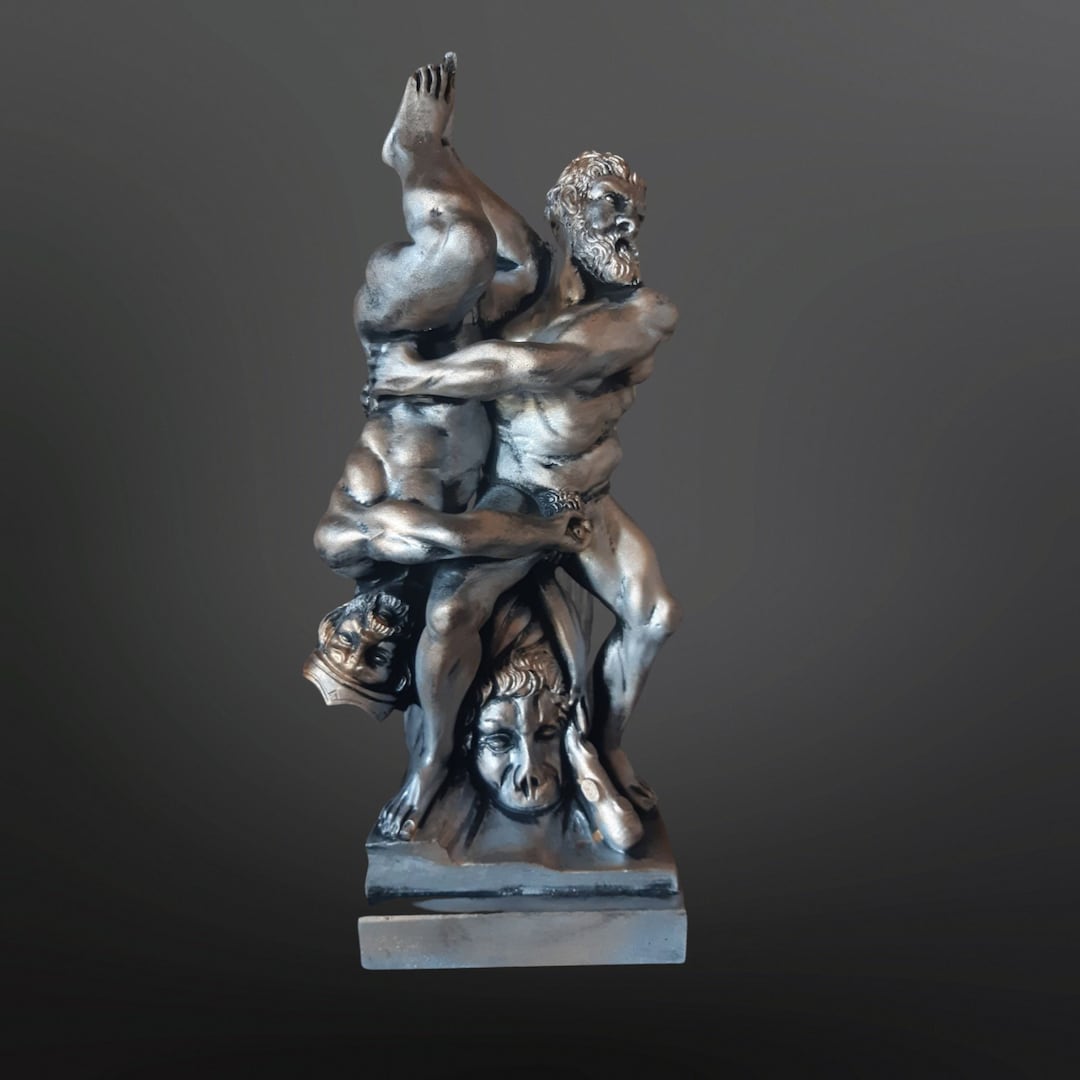 Hercules and Diomedes Statue Alabaster - Etsy