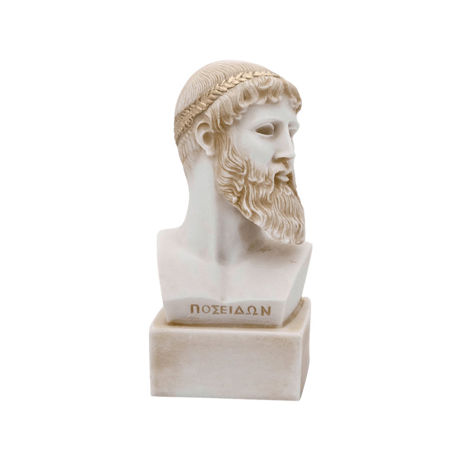 Poseidon Bust Head Sculpture Greek Roman Mythology God | Etsy