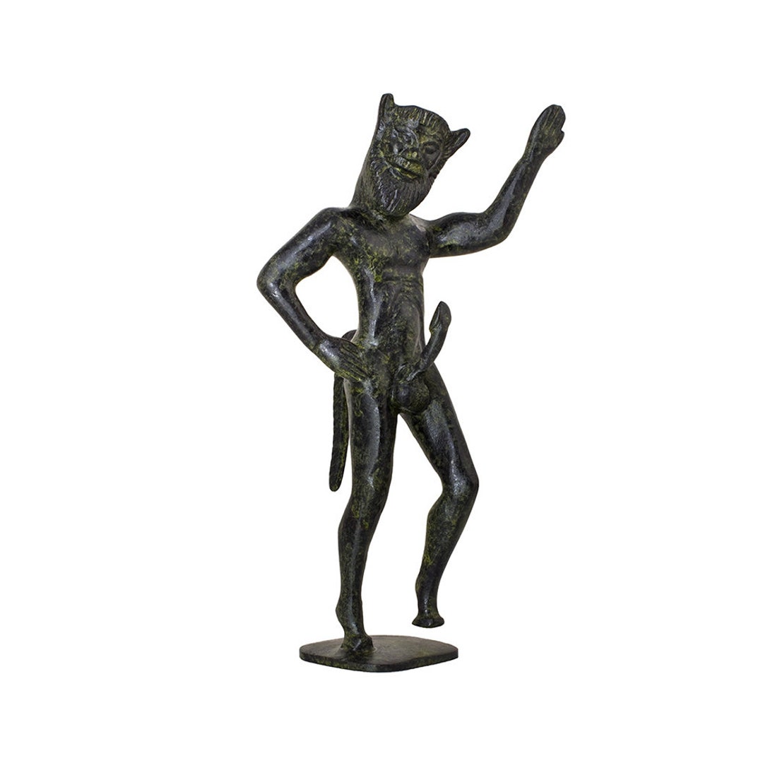 Satyr Solid Bronze Sculpture Ancient Greek Mythology Handmade - Etsy