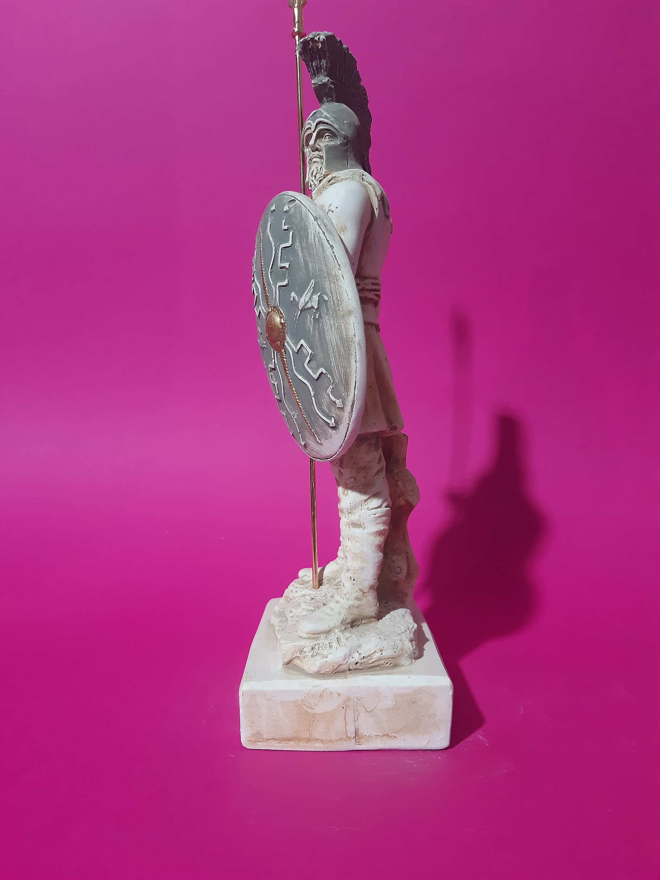 Ancient Greek Warrior Statue Handmade Sculpture 31cm | Etsy