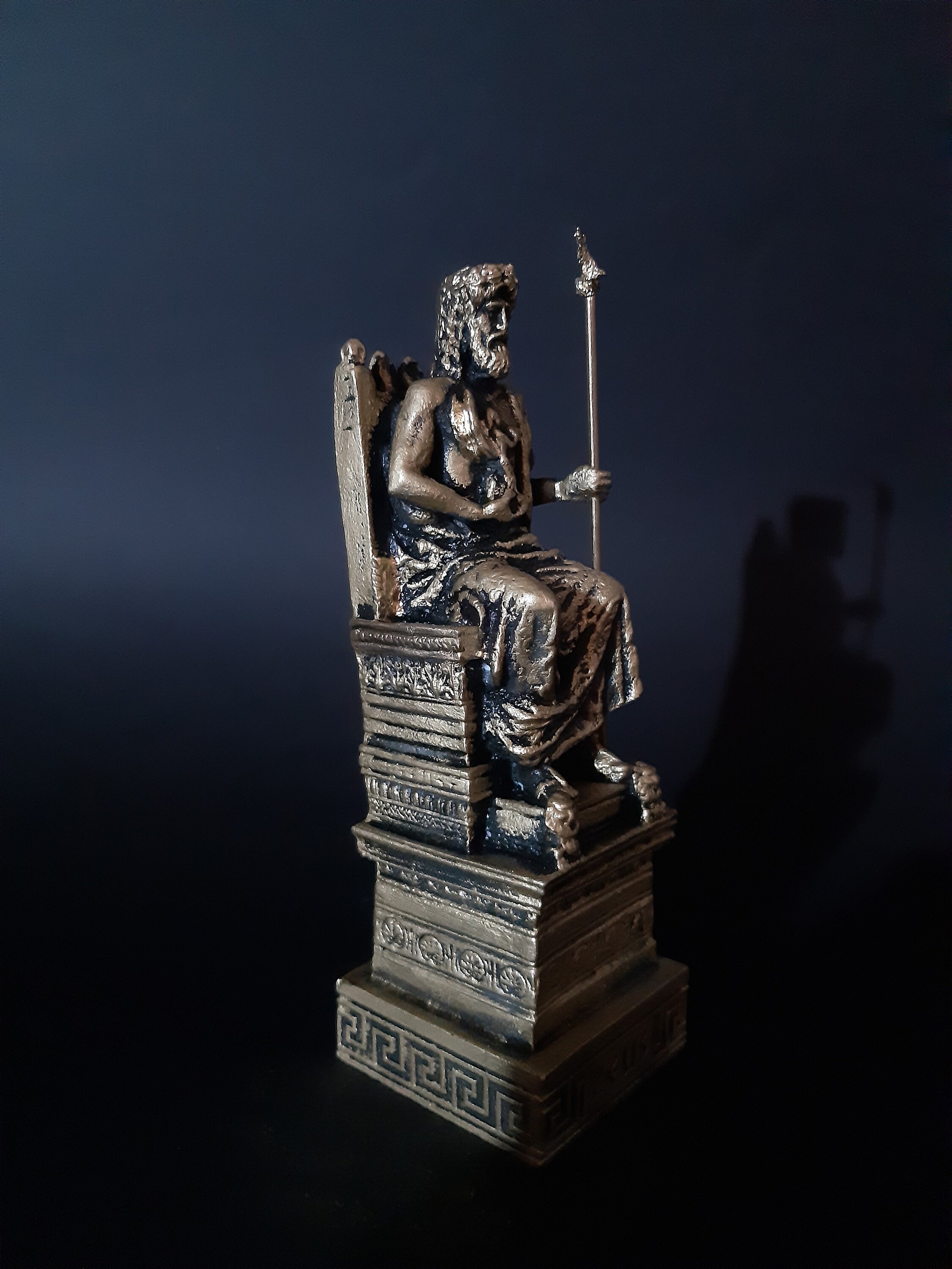 Zeus on Throne Greek Roman God Statue Handmade Alabaster - Etsy