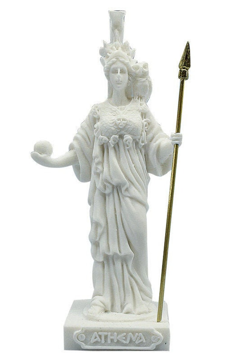 Athena Minerva Sculpture Greek Roman Mythology Goddess Marble | Etsy