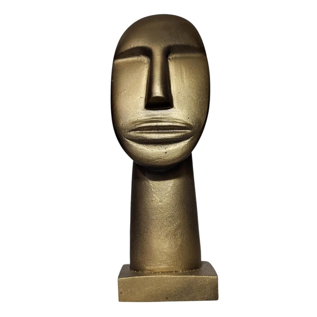 Cycladic Head Cyclacid Idol Museum Copy 17.5cm - 6.89in Alabaster ...