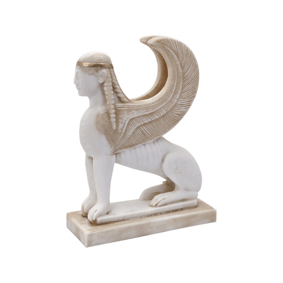 Sphinx of Delphi, a Mythological Female Monster Alabaster Sculpture ...