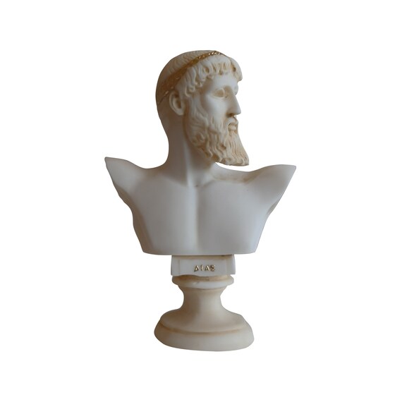 Sculpture Zeus Bust Head Sculpture Greek Roman Mythology God Alabaster ...