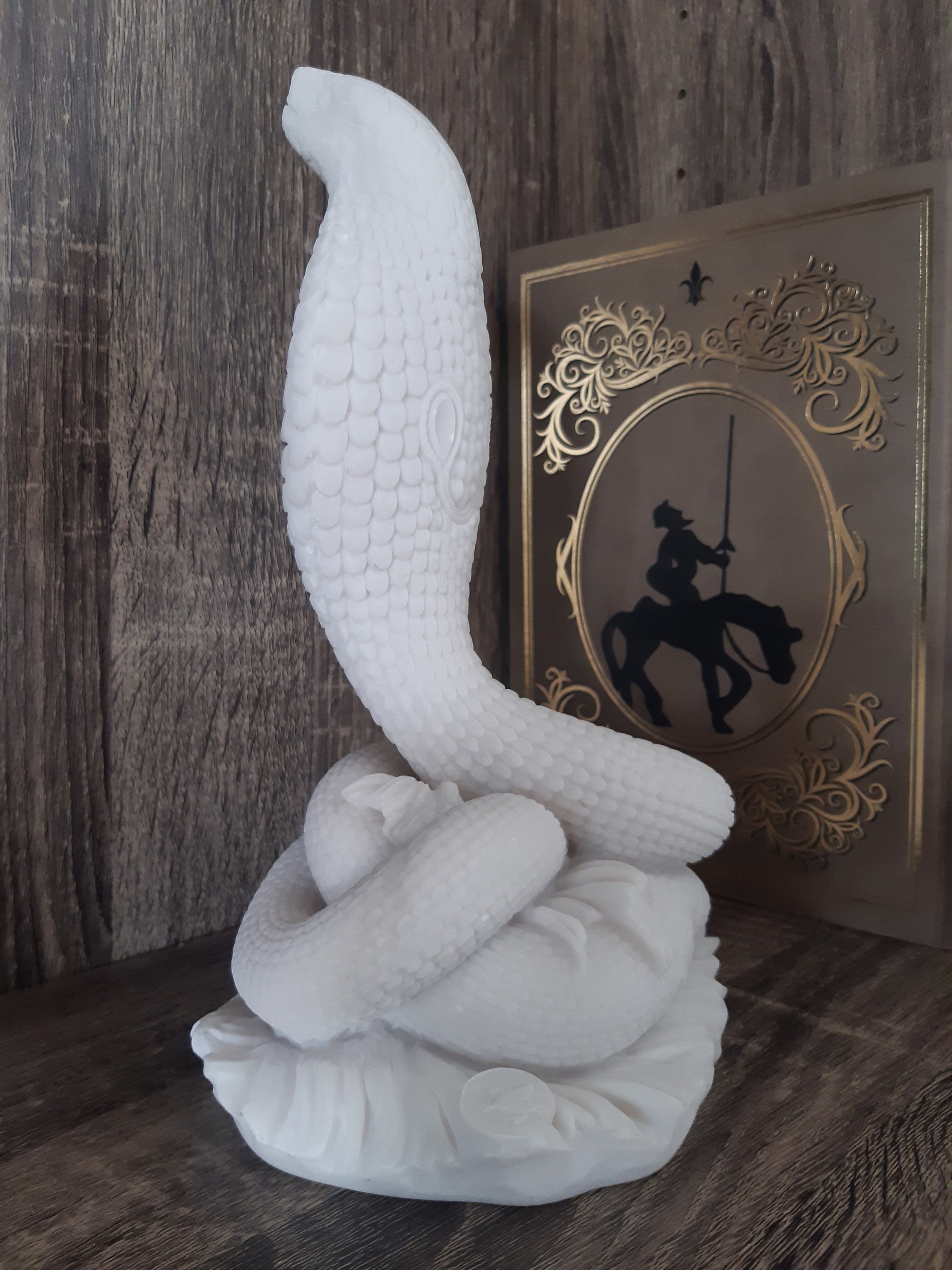 Cobra Snake Alabaster Sculpture Greek Handmade Statue 26cm - Etsy