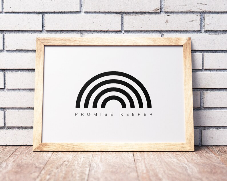 Promise Keeper Rainbow Printable Wall Art for Home, Office and Nursery ...