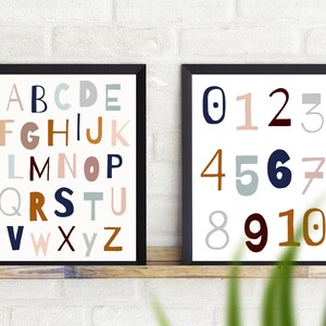 Nursery Print Educational ABC and 123 Poster Set of 2 - Etsy