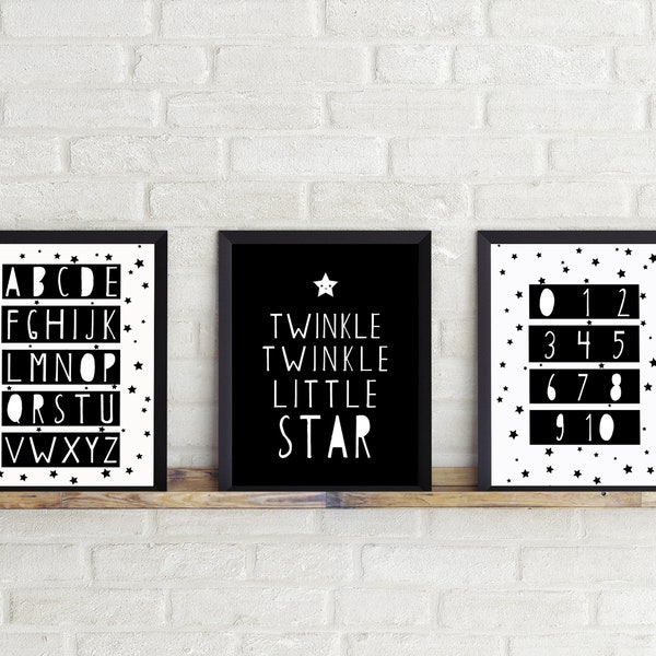 Black White Nursery - Etsy