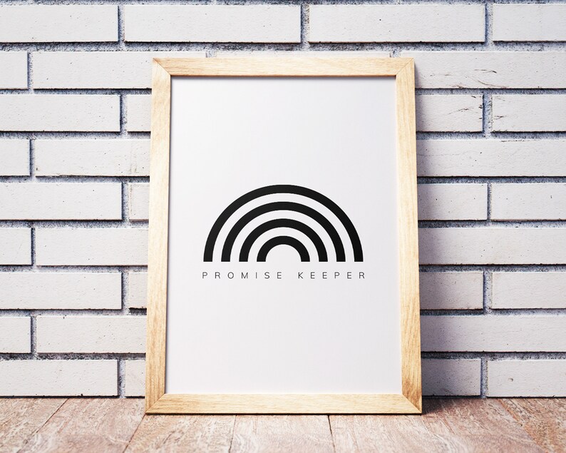 Promise Keeper Rainbow Printable Wall Art for Home, Office and Nursery ...