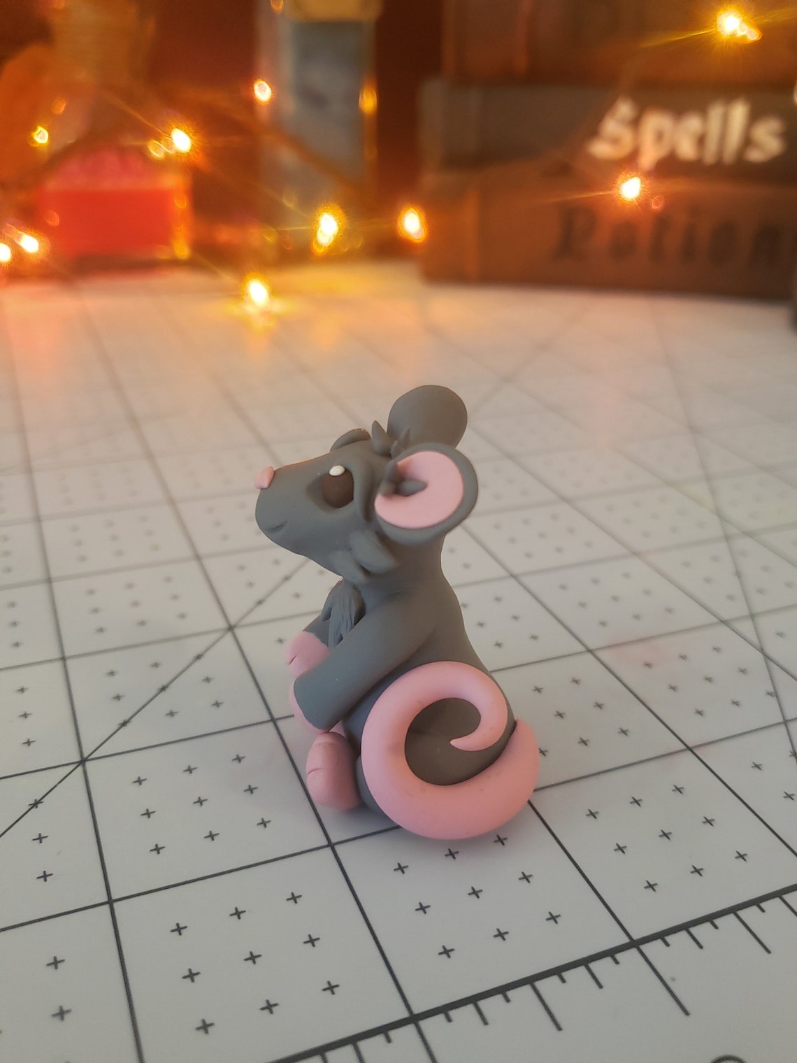 Little Rat Familiar- Polymer Clay Figure - Etsy