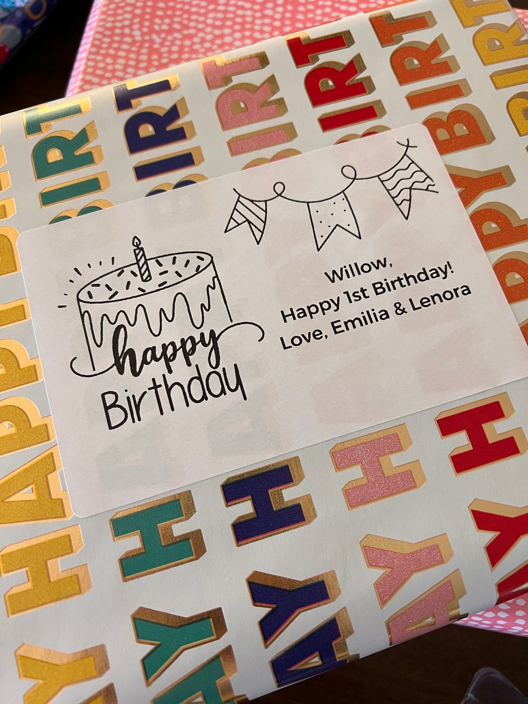 Personalized Sticker Birthday Cards Sticker Tags Birthday Card Gift ...