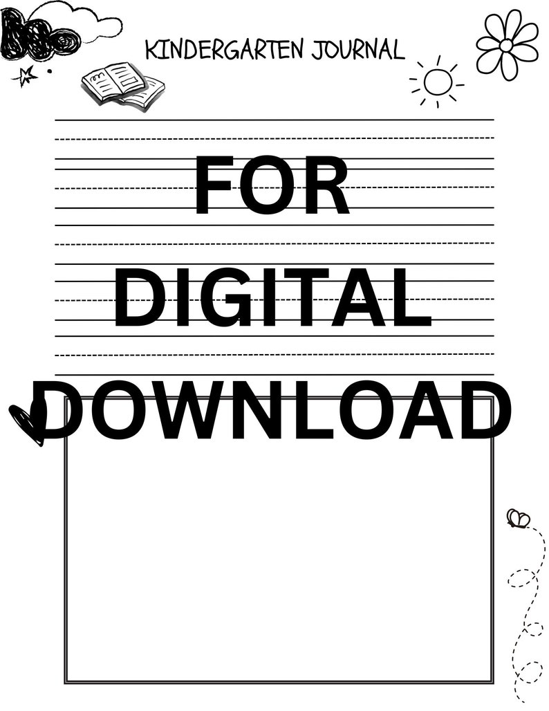 Kindergarten Journal | Printable Journal Pages With Coloring Page ...