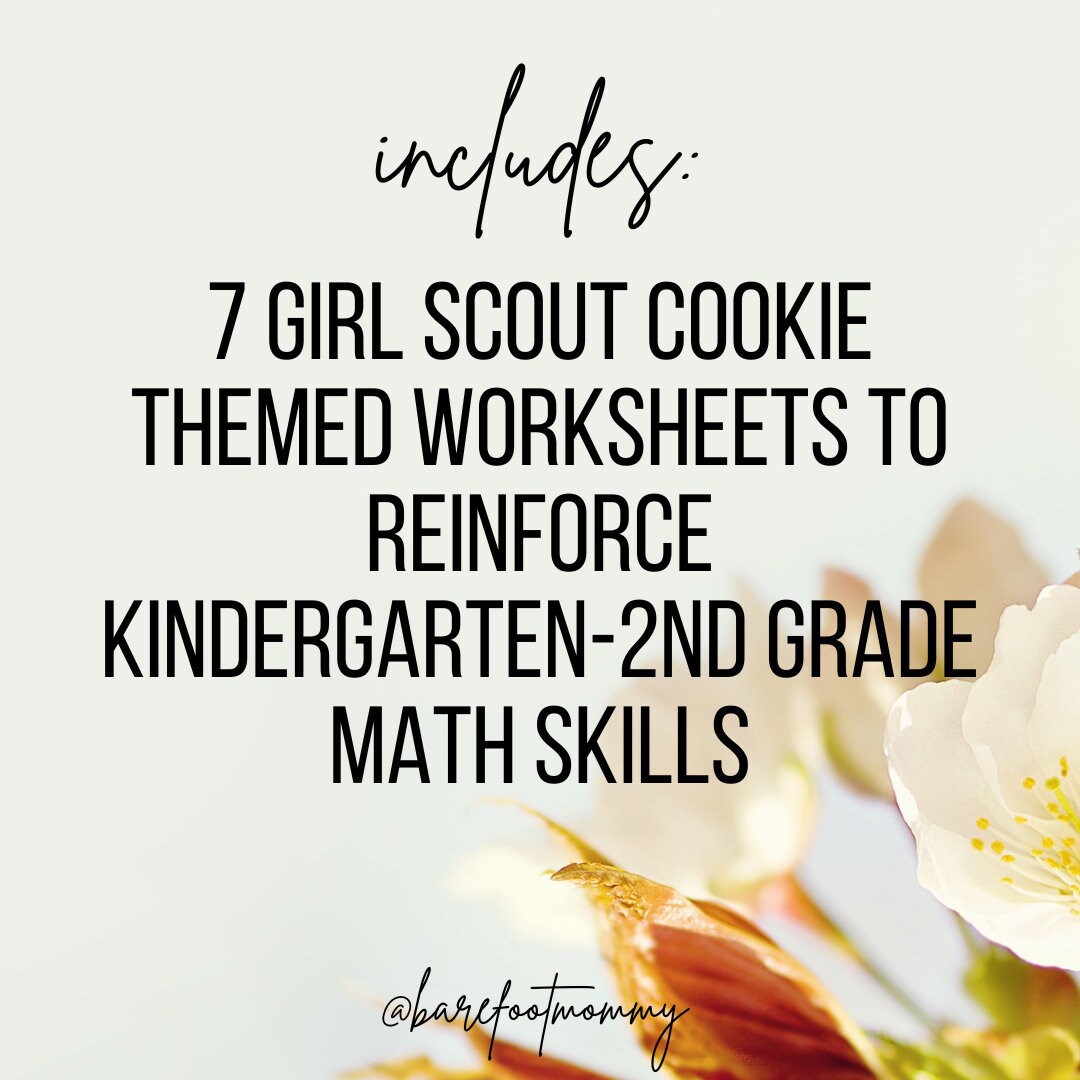 MATH WORKSHEET BUNDLE | Digital Download Girl Scout Cookie Math Unit ...