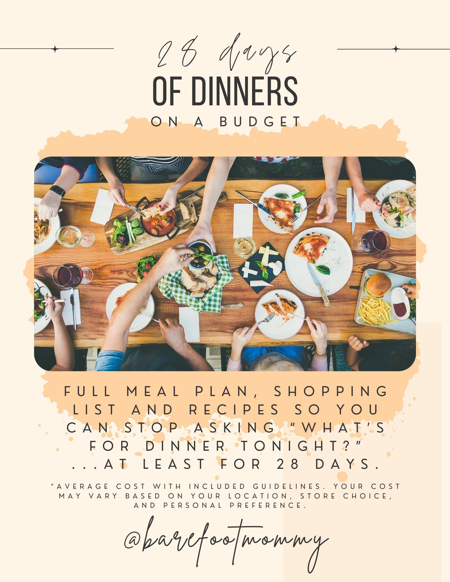 28 Day Digital Dinner Planning Guide WITH Recipes | Meal Plan, Budget ...